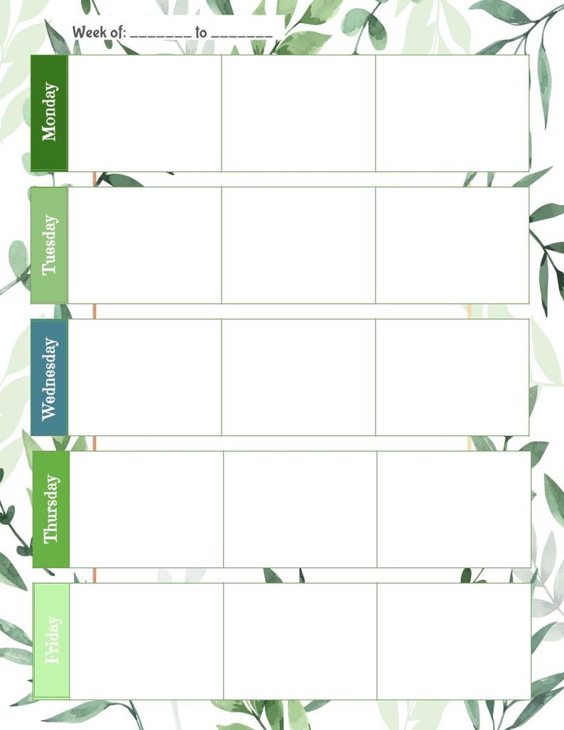 Teacher Planner and Organization Forms Binder Leaves - Etsy