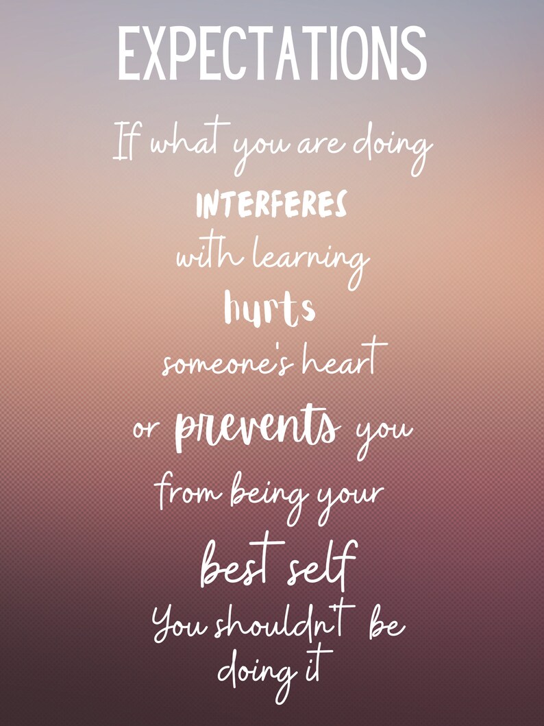 One Rule Classroom Expectations Poster Neutral Gradient - Etsy