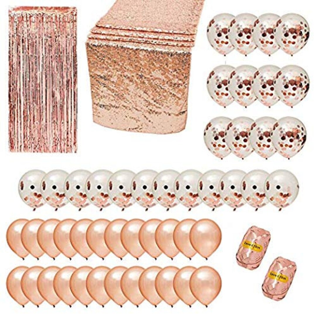 Rose Gold Party Decorations-52 Piece Party Set huge Discount W/purchase ...