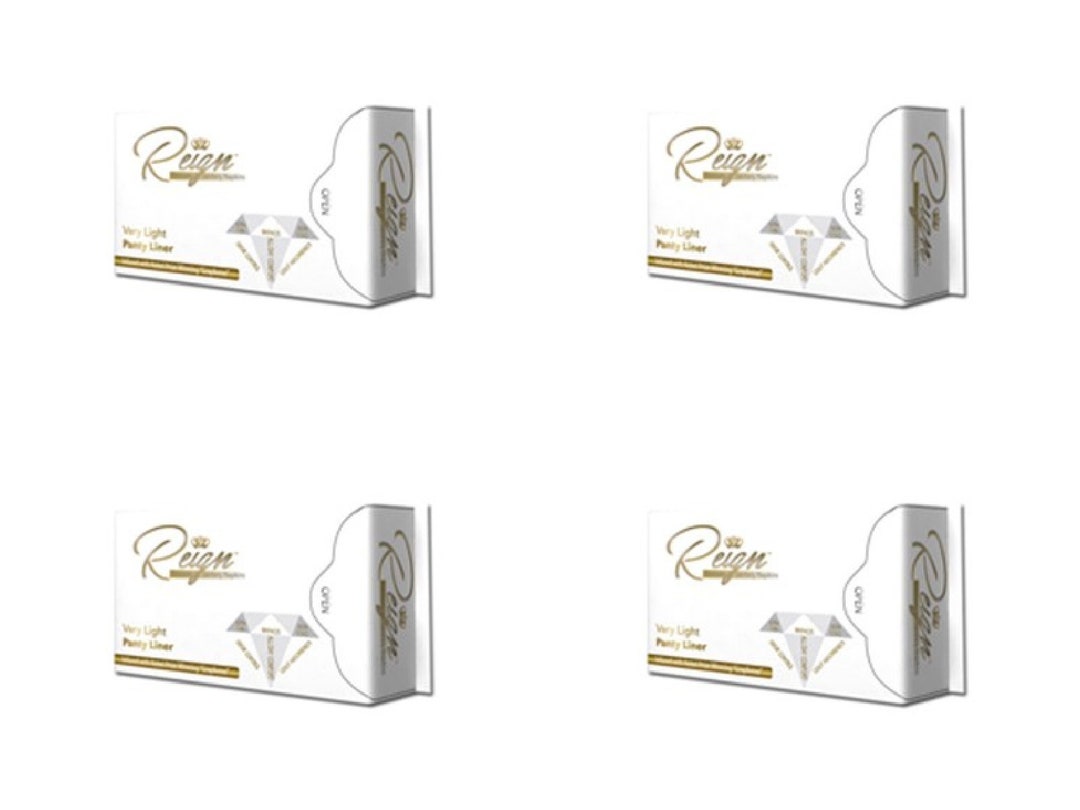 4 Pack of 20 Pads Reign Premium Sanitary Napkins VERY LIGHT Panty ...