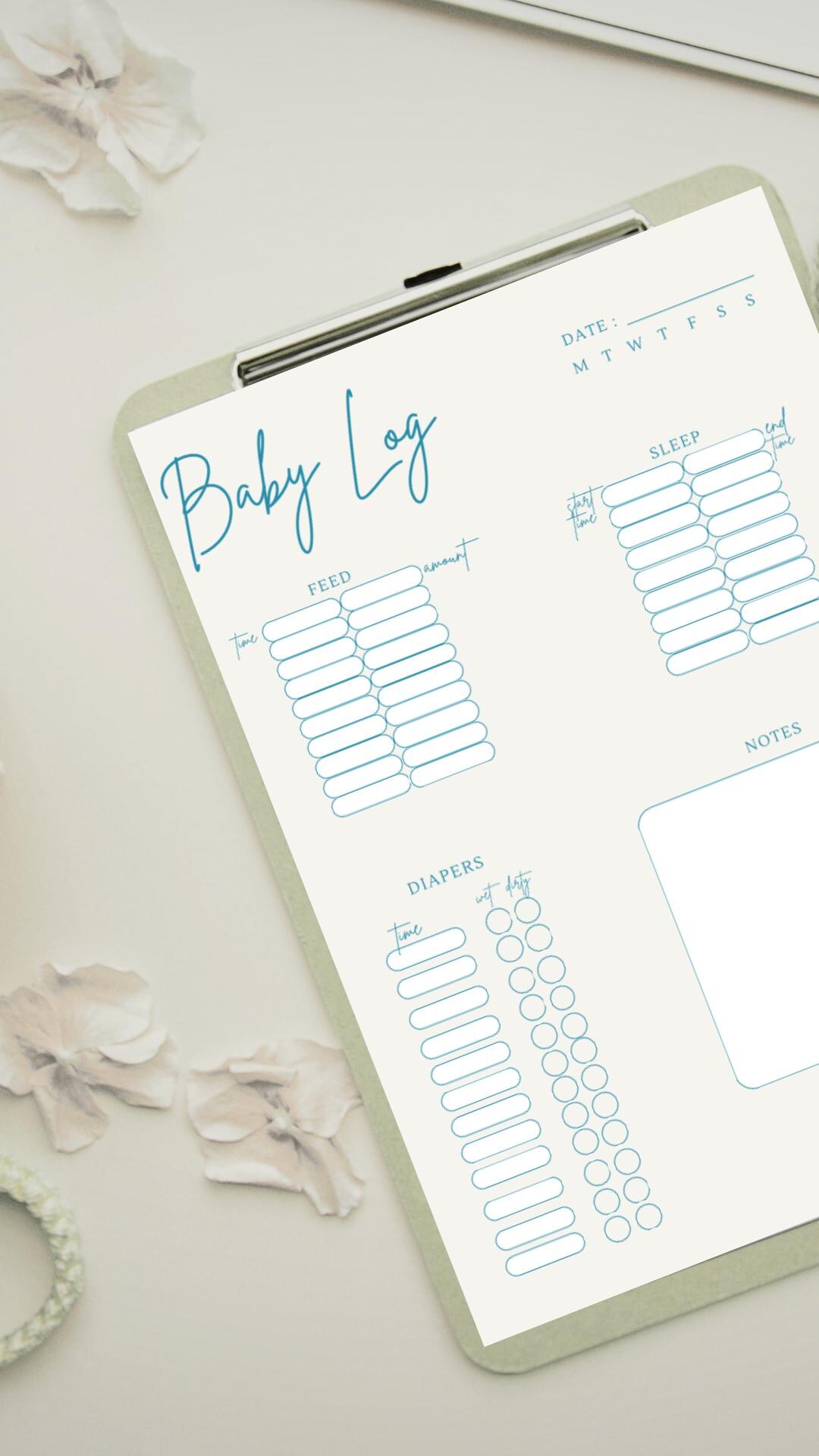New Mom Printable Baby Log - Etsy Australia