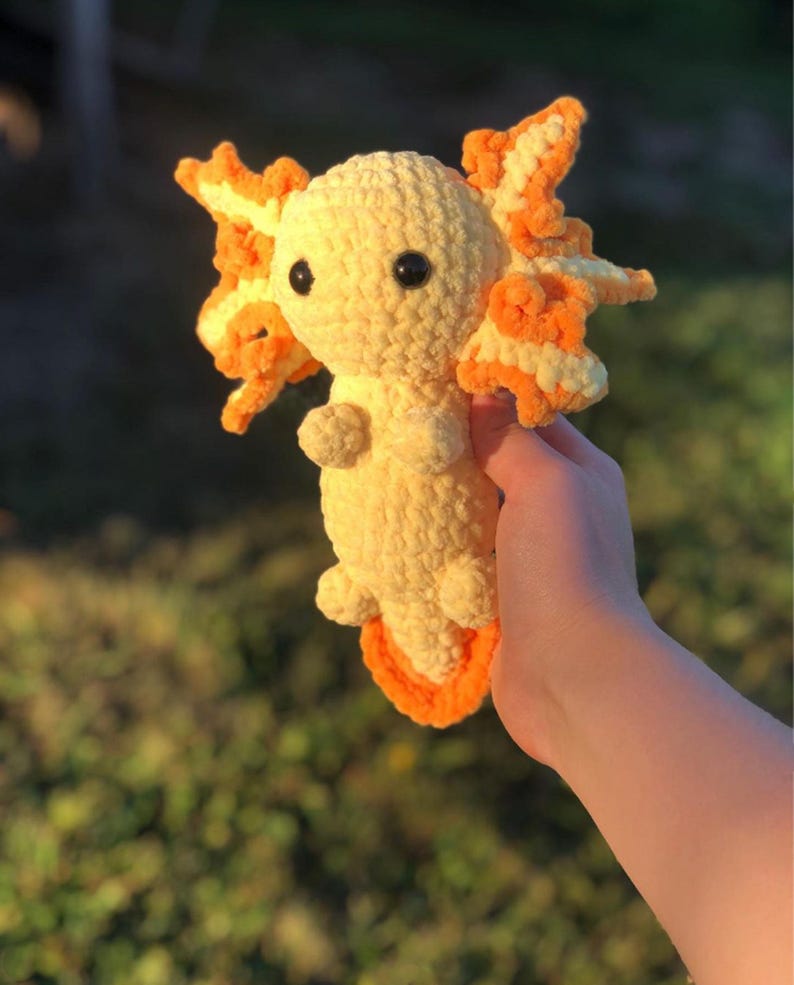 Axolotl Crochet Pattern PDF, Axolotl Plush Crochet Pattern, Axolotl ...