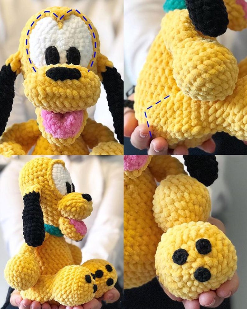 Baby Pluto Crochet Pattern PDF, Pluto Dog Amigurumi, Cute Dog Crochet, Lobster Amigurumi ...