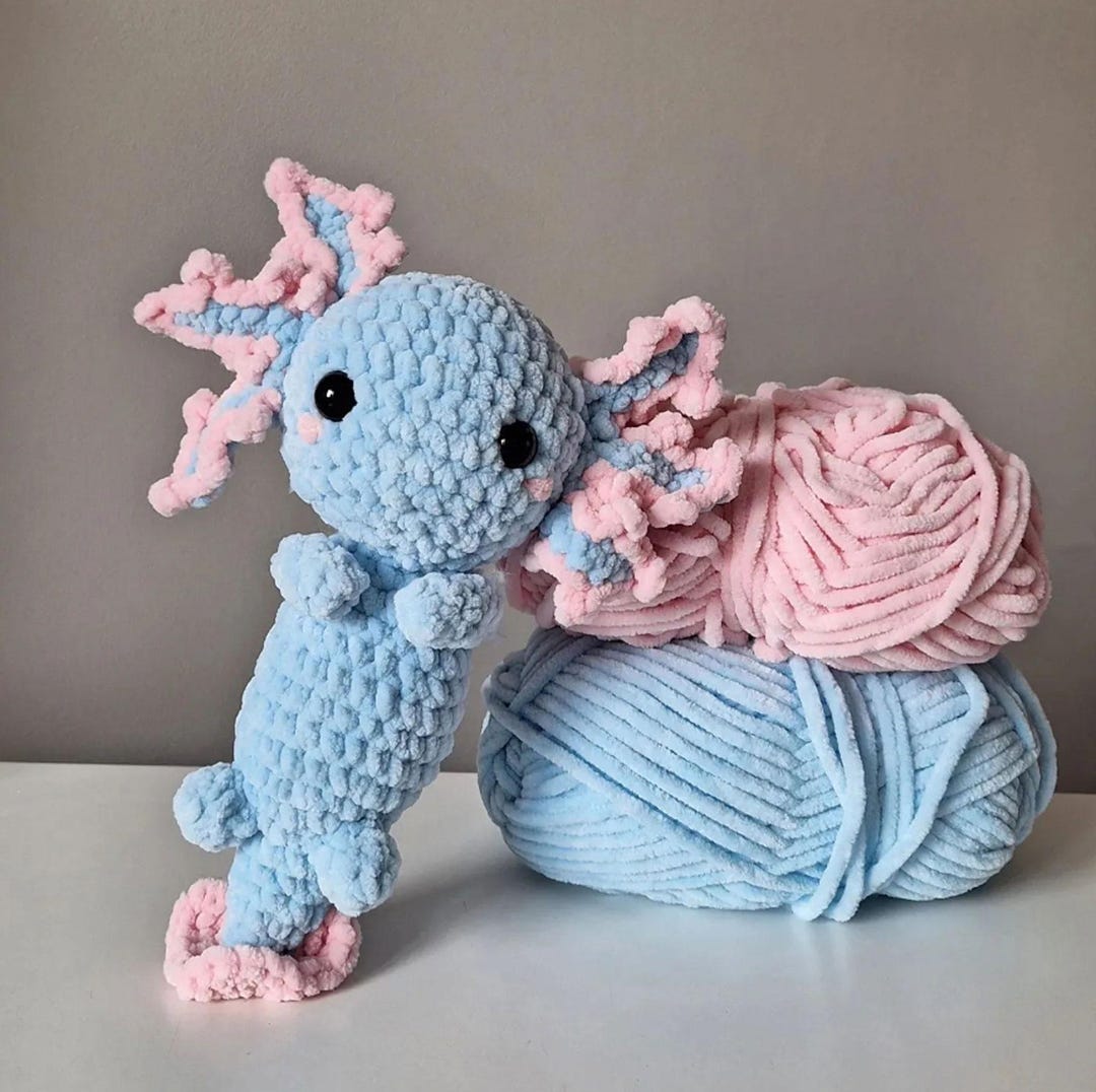 Axolotl Crochet Pattern PDF, Axolotl Plush Crochet Pattern, Axolotl ...