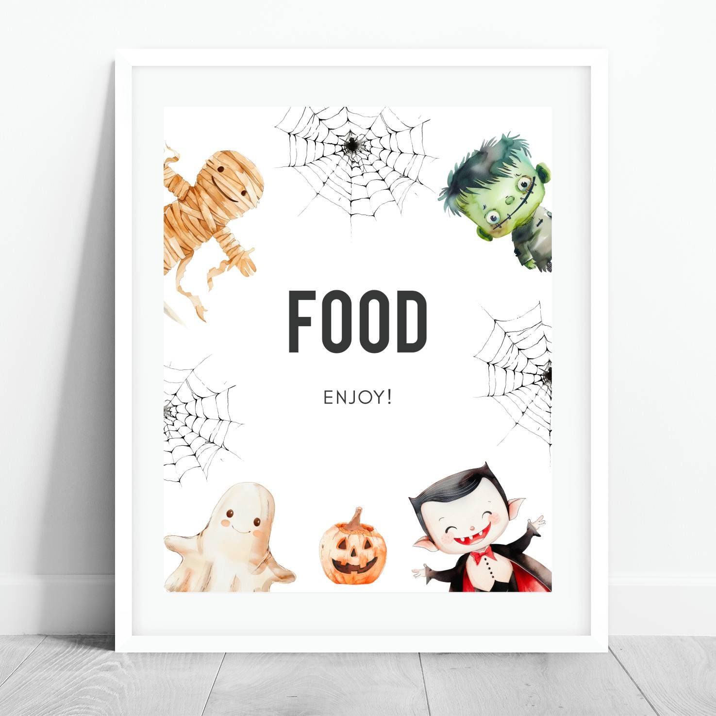 Halloween Food Table Sign Template for Birthday or Halloween Parties - Etsy