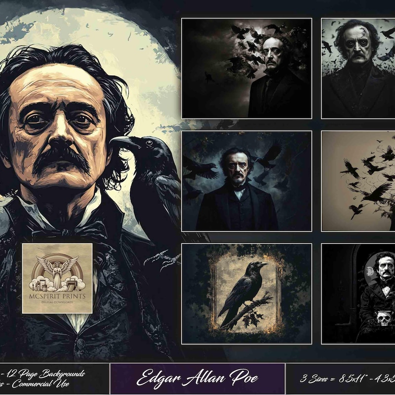 Poe Portrait - Etsy