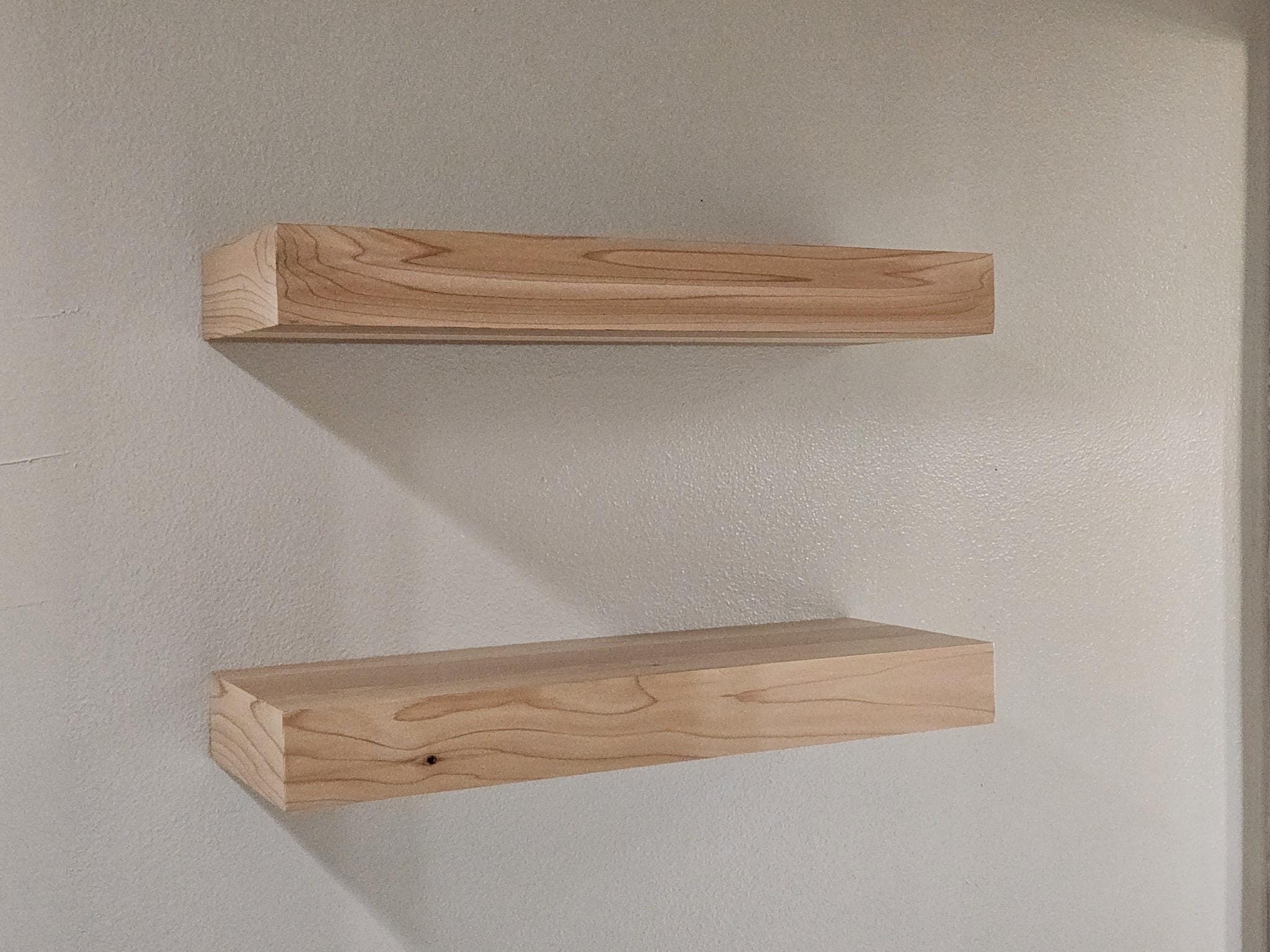 30" Cedar Floating Shelves - Handmade Floating Shelves - Real Wood ...