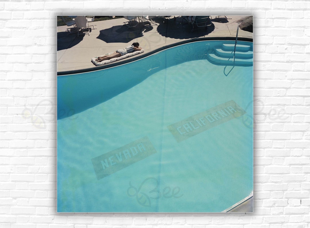 Slim Aarons State Line Print/poster: Pool at Cal Neva Lodge, Lake Tahoe ...