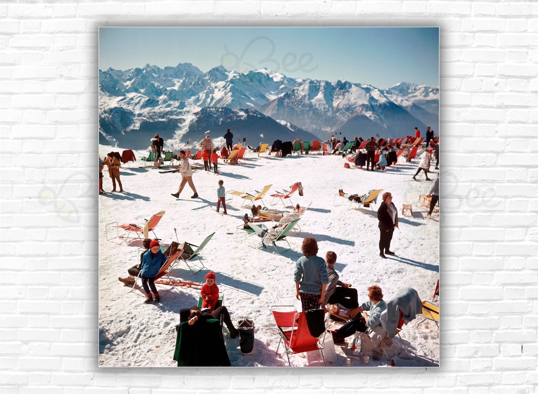 Slim Aarons Verbier Vacation Print/poster: Holiday-makers Take the Sun ...