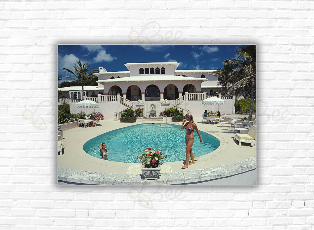 Slim Aarons Elephant Walk Print/poster - Guests Around the Pool at ...
