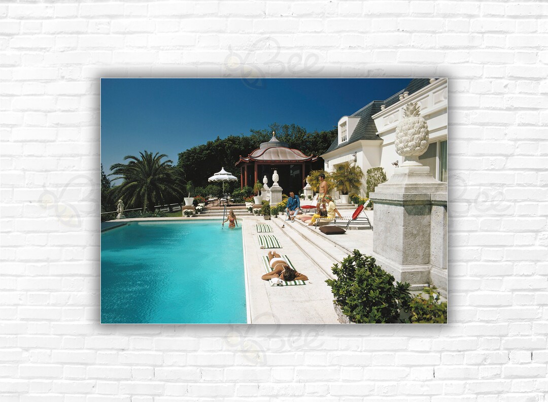 Slim Aarons Poolside Chez Holder Print/poster: Guests by the Pool at ...