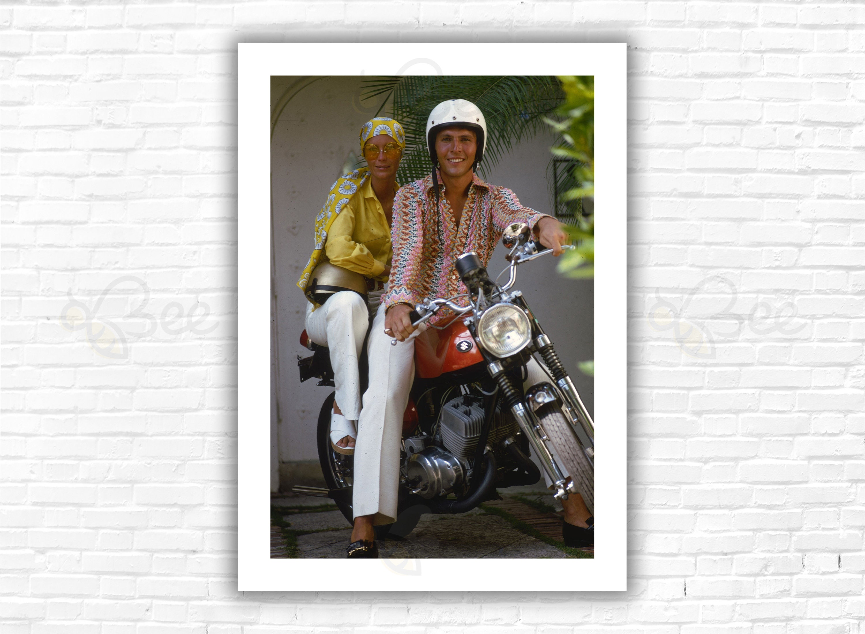 Slim Aarons Socialite Bikers Poster April 1970: Mr and Mrs Harry Loy ...