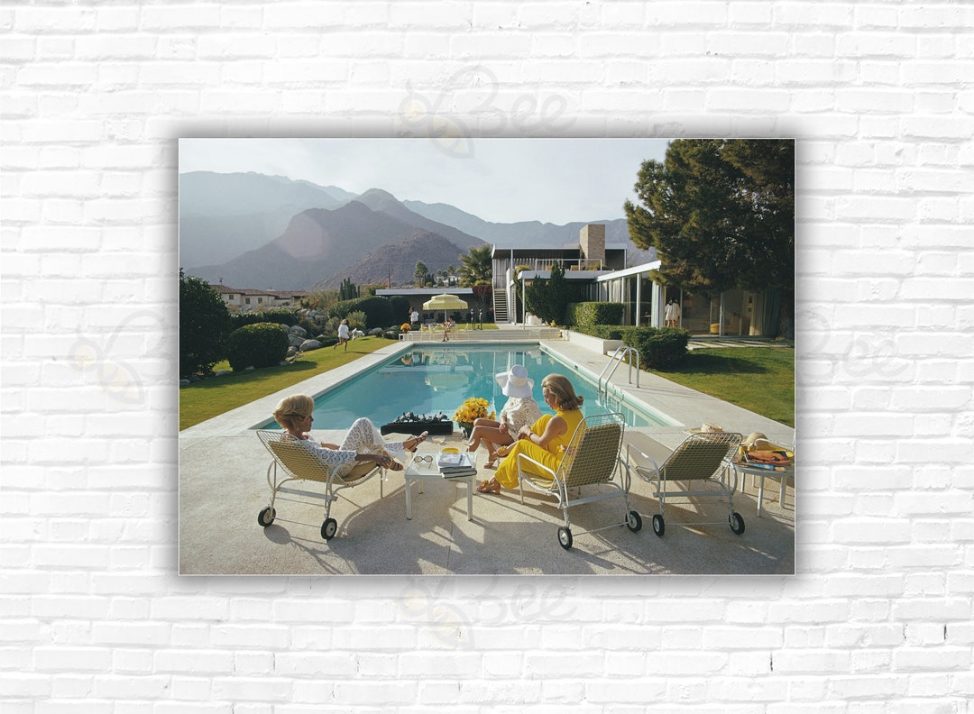 Slim Aarons Poolside Ladies Print/poster: Helen Dzo Dzo Kaptur, Nelda ...