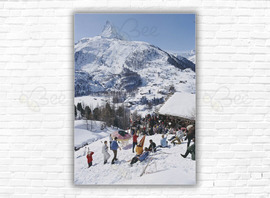 Slim Aarons Zermatt Skiing Print/poster: the Apres-ski in Zermatt ...