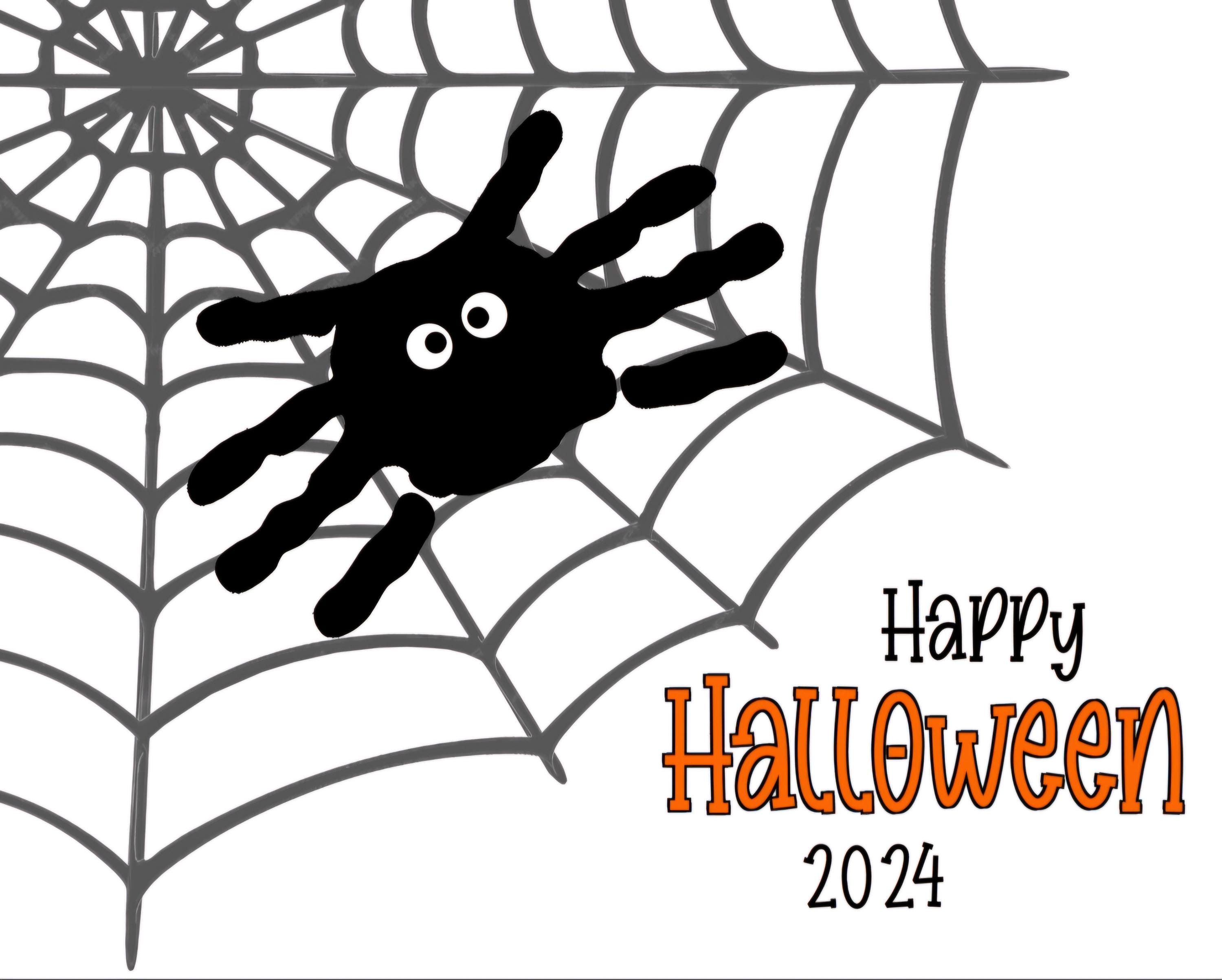 Handprint Spider Web Halloween Art Digital Download - Etsy