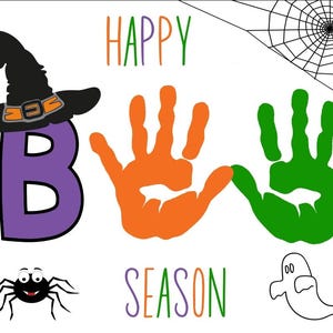 Happy Boo Season Handprint Craft – Halloween Printable for Kids ...