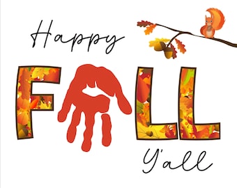 Fall Handprint Tree Craft for Kids – Happy Fall Printable | Autumn ...