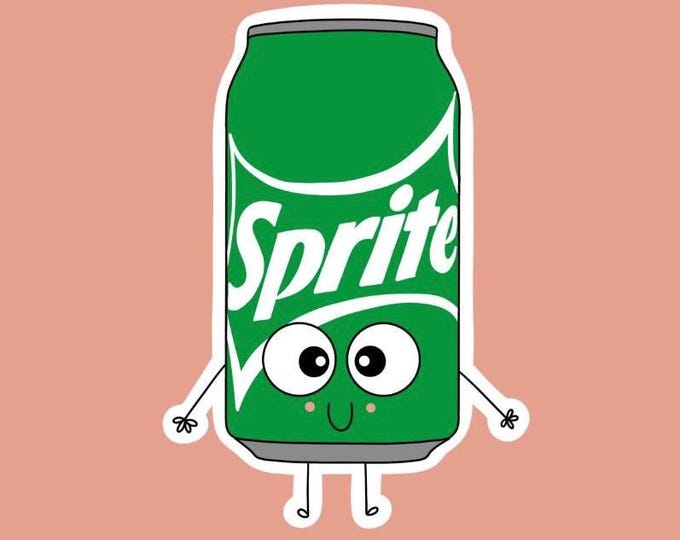 Sprite Sticker | Soda Pop Sticker | Sticker for Water Bottle | Kawaii ...
