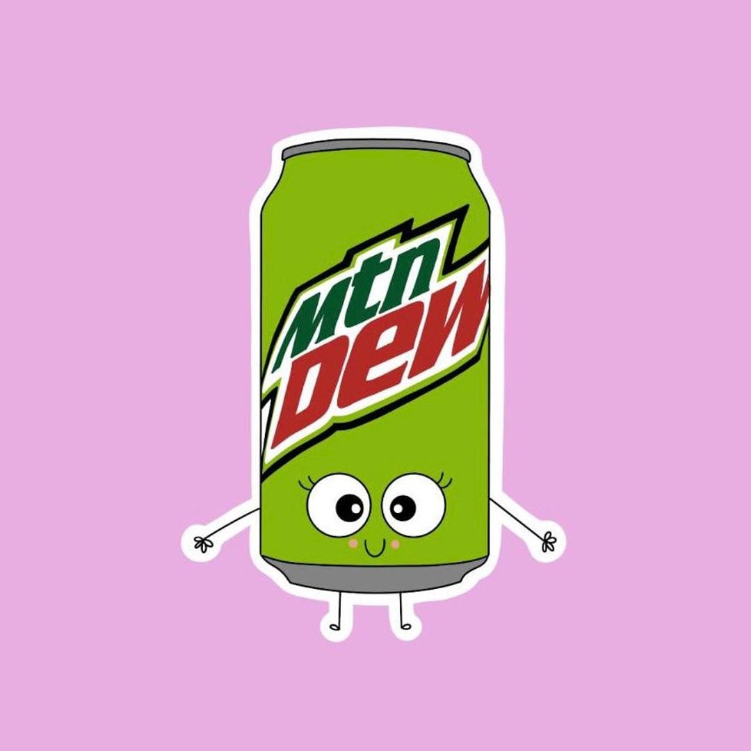 Mtn Dew Sticker | Soda Pop Sticker | Sticker for Water Bottle | Kawaii ...