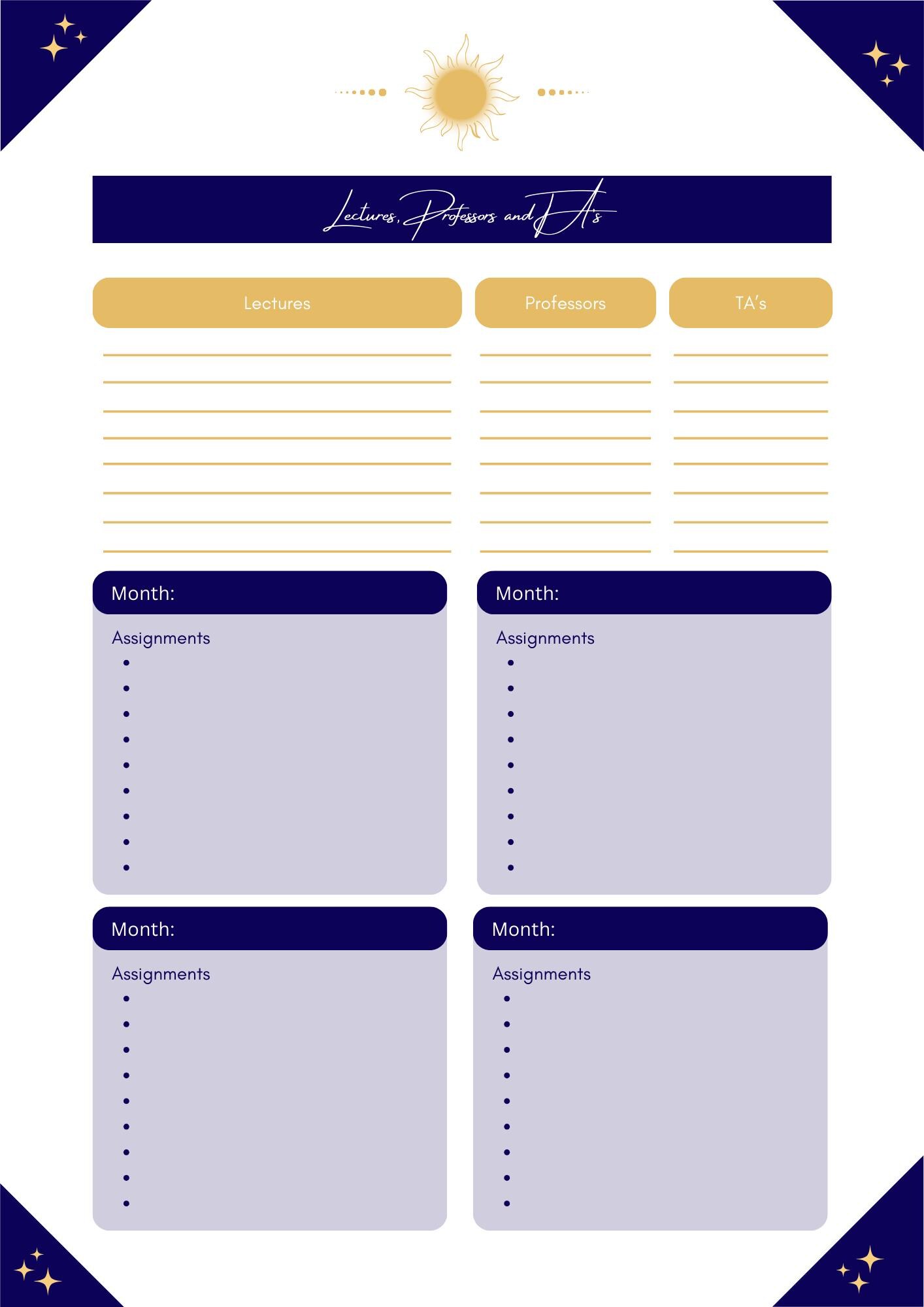 Sun and Moon Planner Blue - Etsy