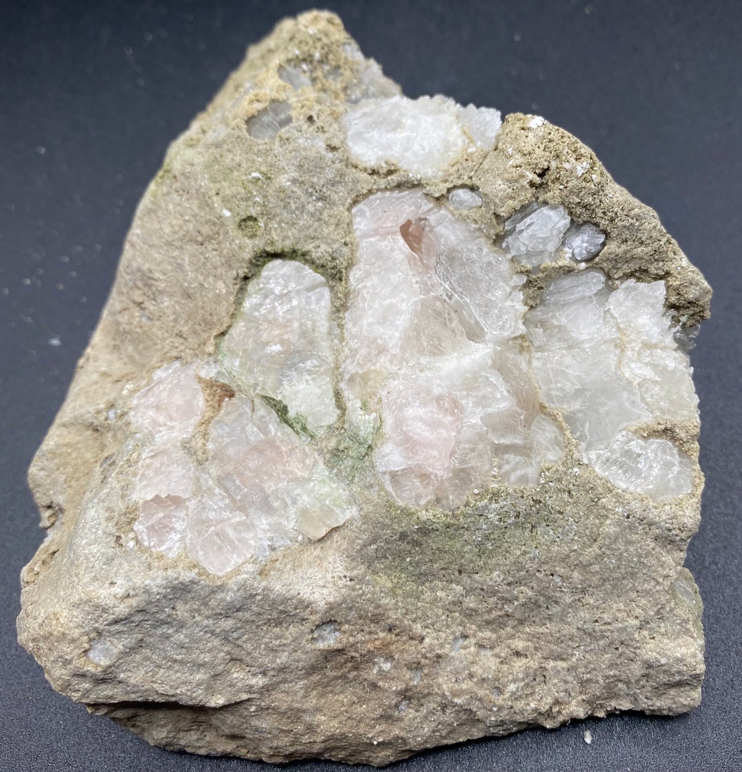 Pink Selenite Crystal Specimen in Matrix Rare Color Variation in a ...