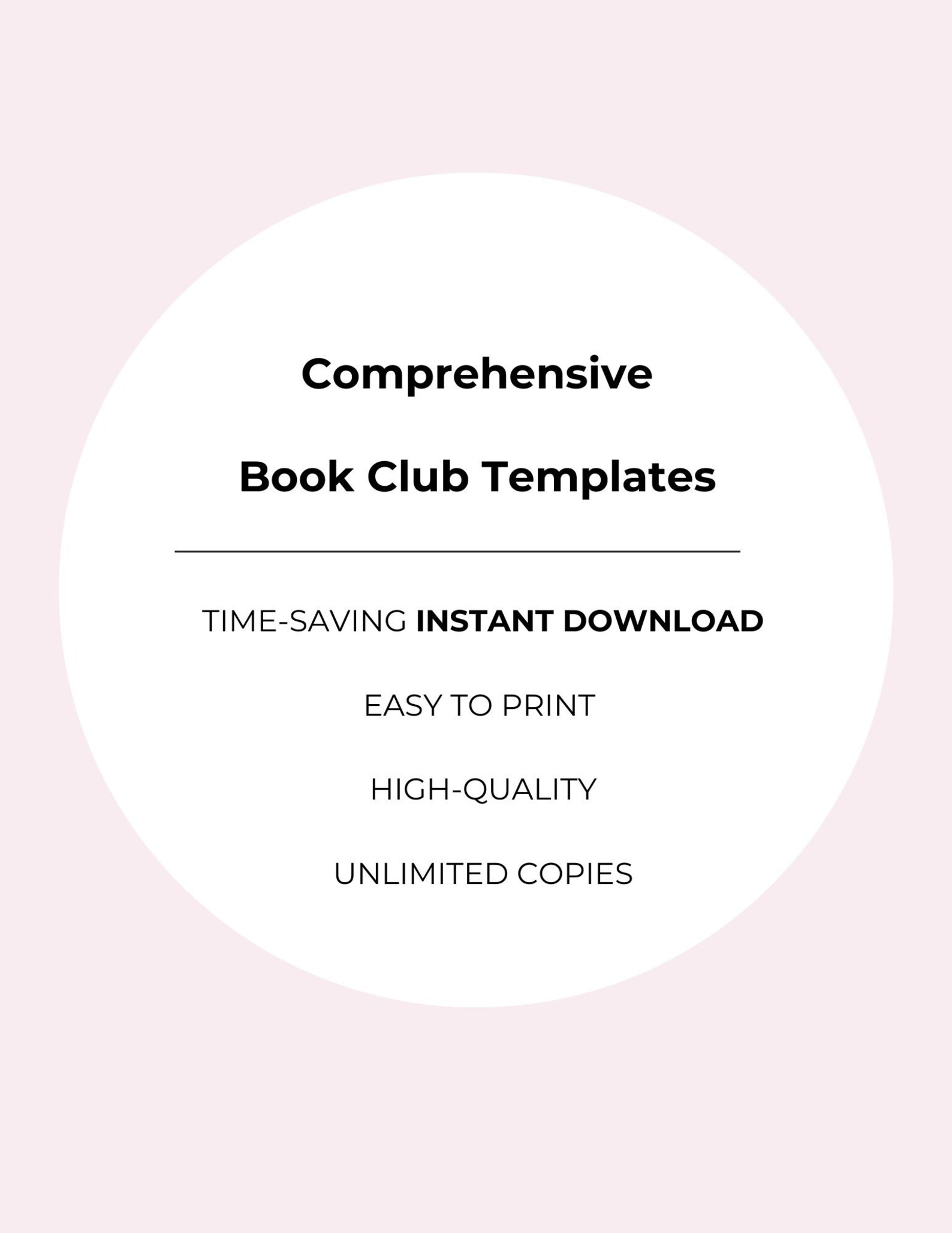 Book Club Bundle, Printable Book Review, Discussion Questions, Modern ...