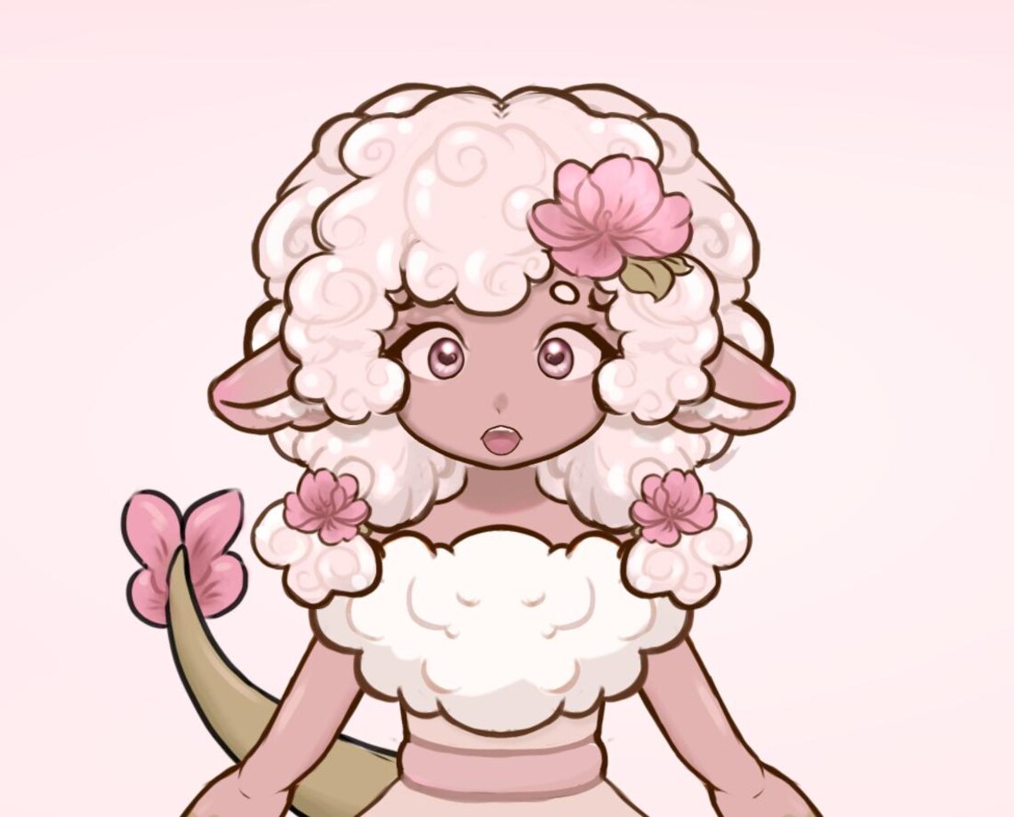 Live2d Premade Vtuber Model - Cute Sheep Flower Model - Twitch Youtube ...