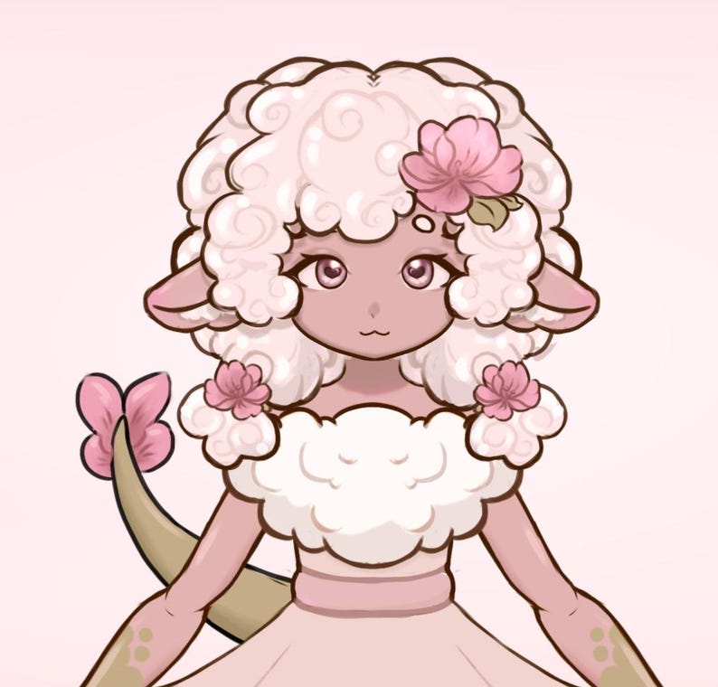 Live2d Premade Vtuber Model - Cute Sheep Flower Model - Twitch Youtube ...