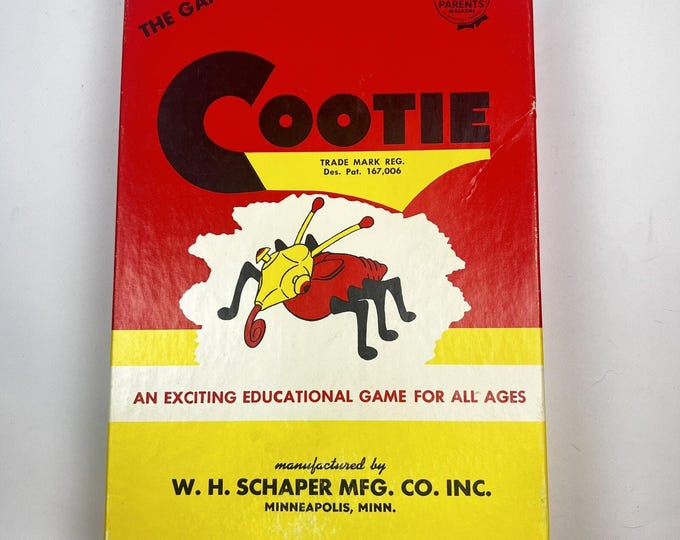 The Game of Cootie by Schaper Made in the USA Vintage 1949 - Etsy