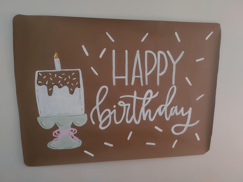Hand-painted Birthday Banner - Etsy