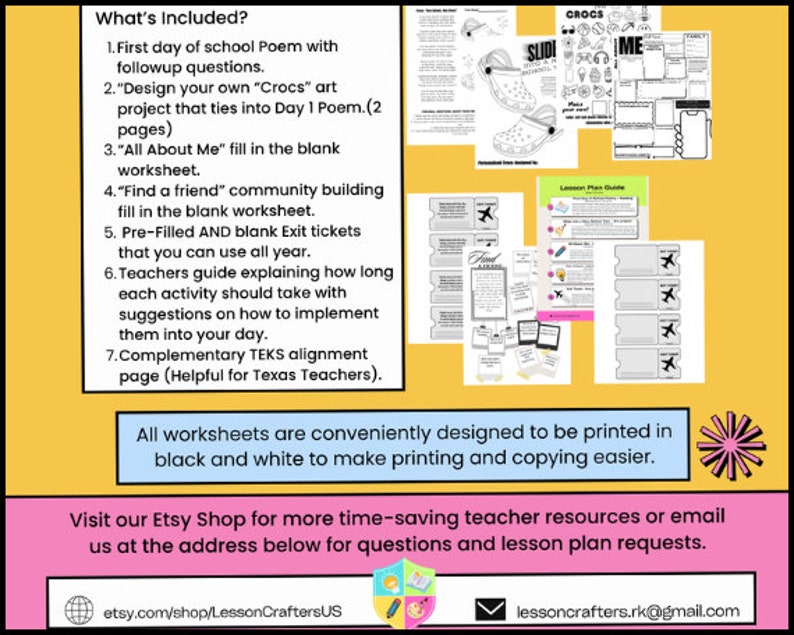 Back to School, Lesson Plan Bundle, Reading, Educational, Fun ...