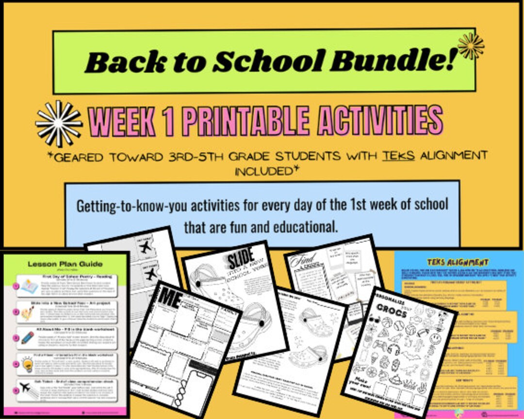 Back to School, Lesson Plan Bundle, Reading, Educational, Fun ...