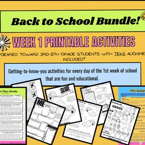 Back to School, Lesson Plan Bundle, Reading, Educational, Fun ...