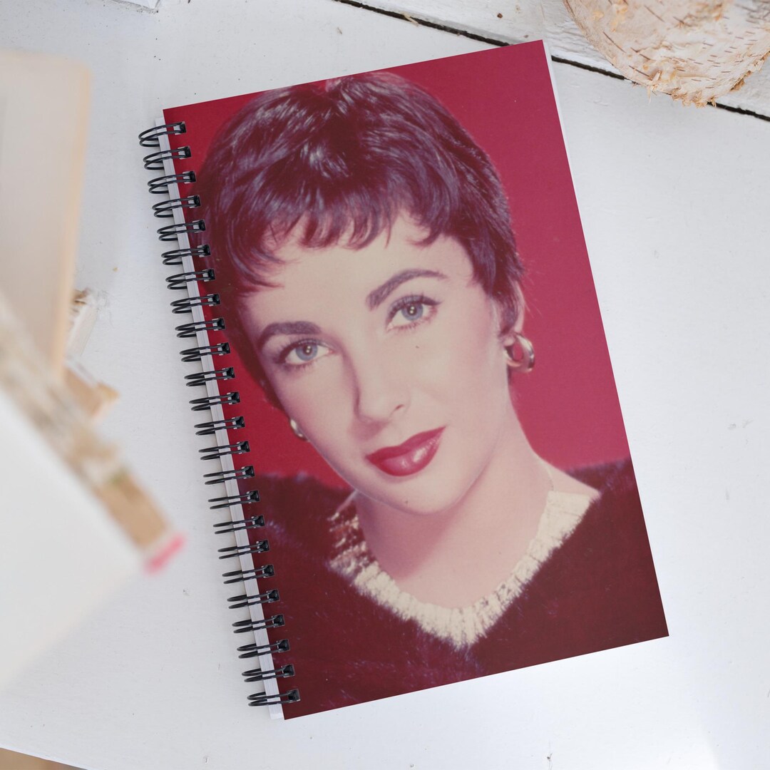 Elizabeth Taylor 1950s Spiral Notebook: Celebrity Portrait - Etsy