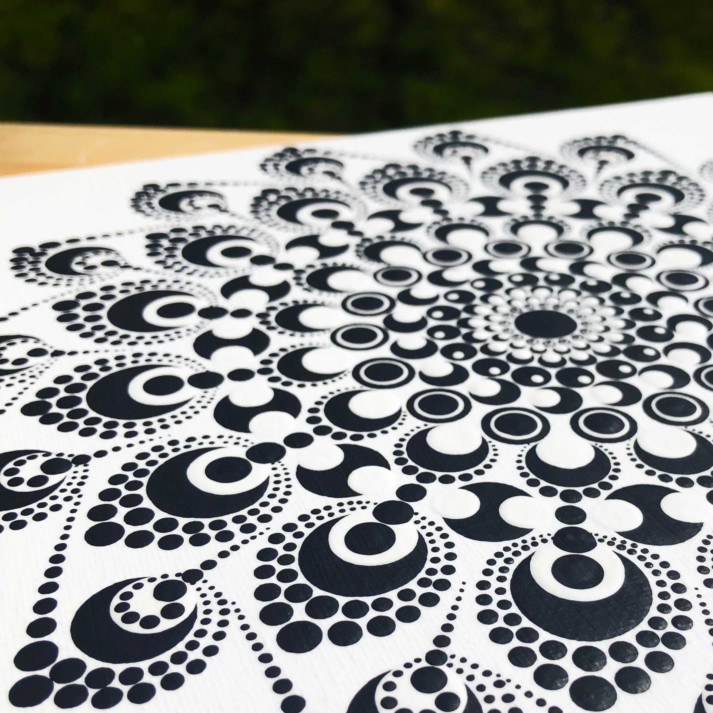 Cosmic Carousel Dot Art Mandala Painting on 10x10 Stretched | Etsy