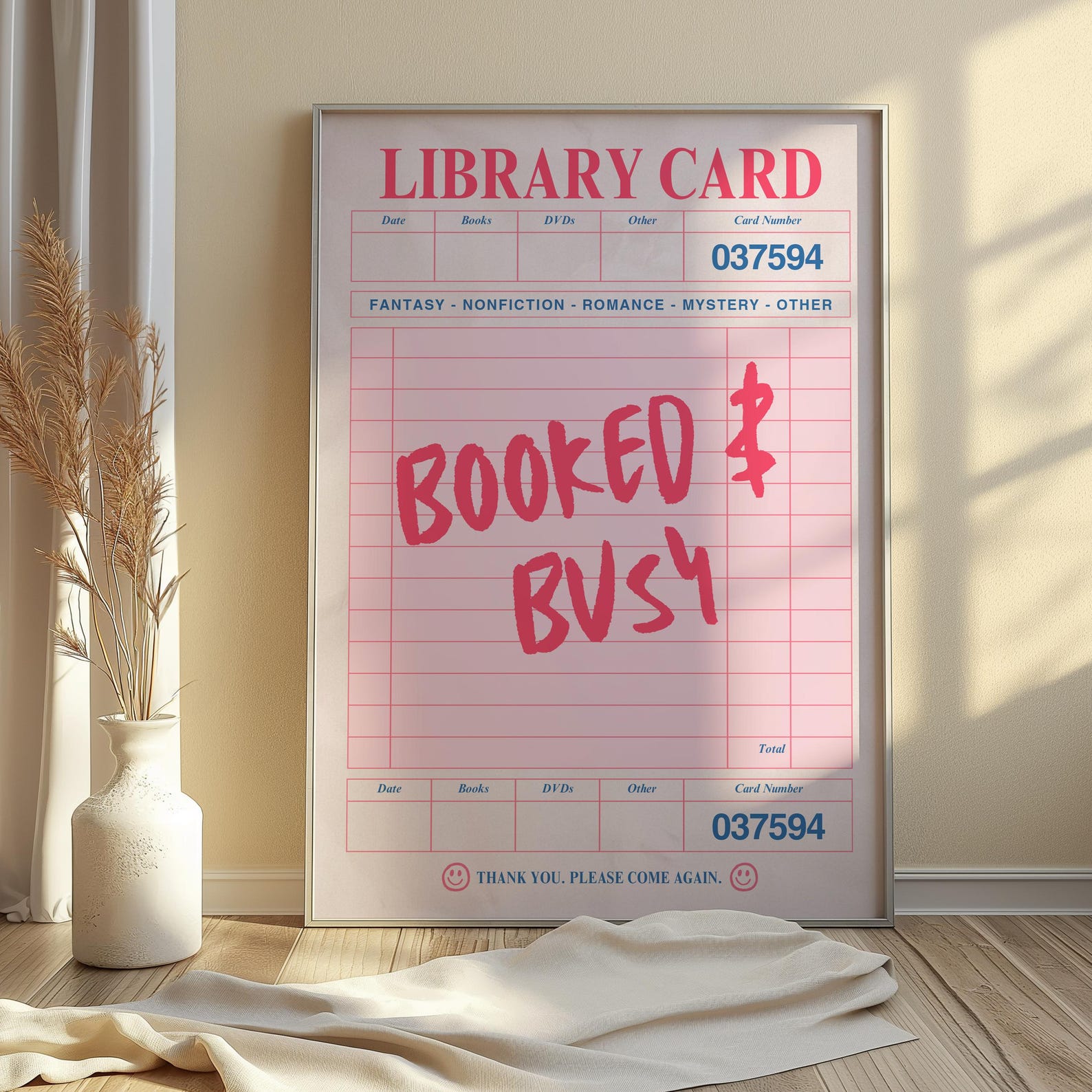 Vintage-inspired Library Card Poster for the Avid Reader - Etsy
