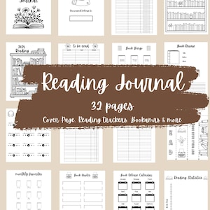 Reading Journal Pages Bundle - Etsy