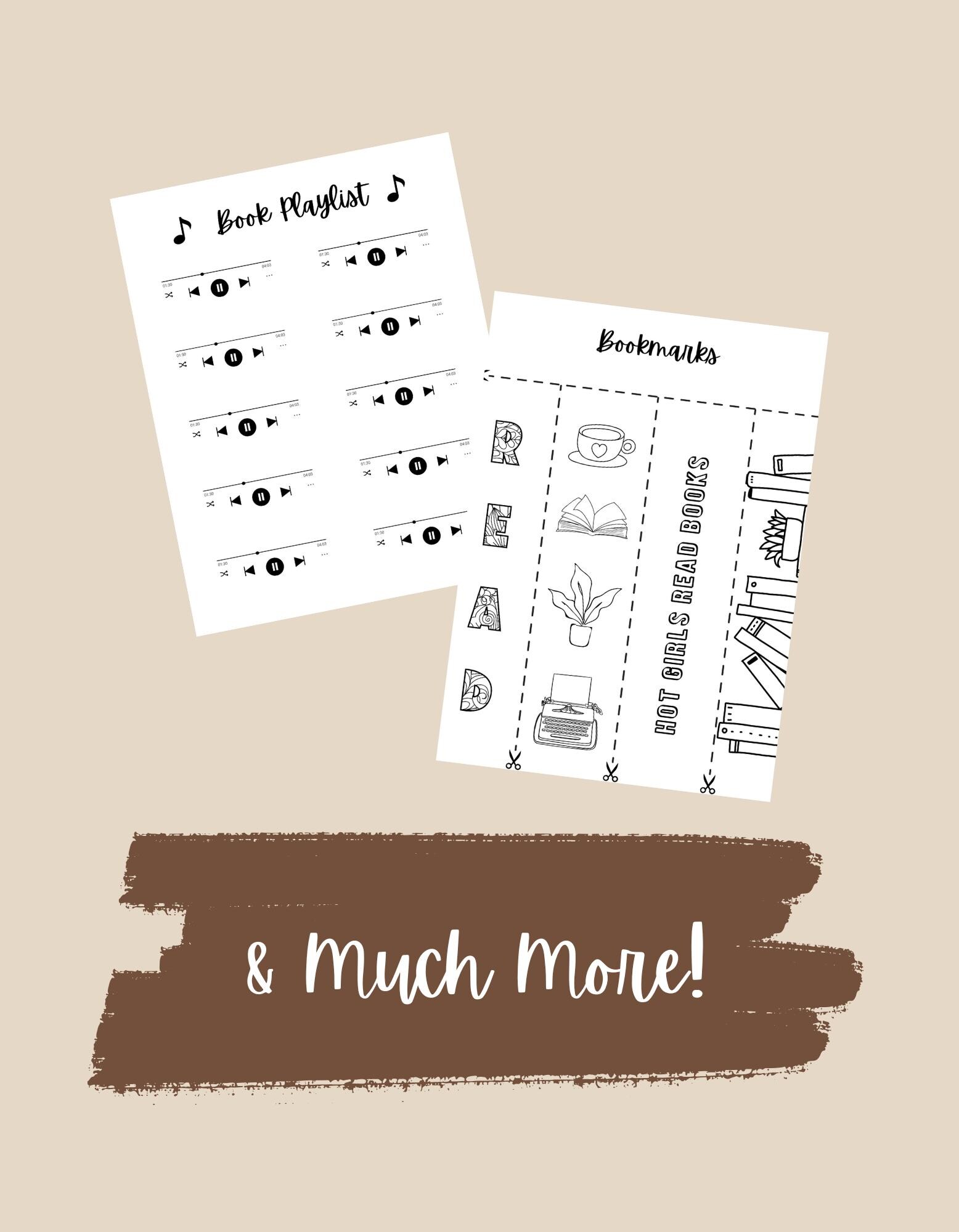 Reading Journal Pages Bundle - Etsy