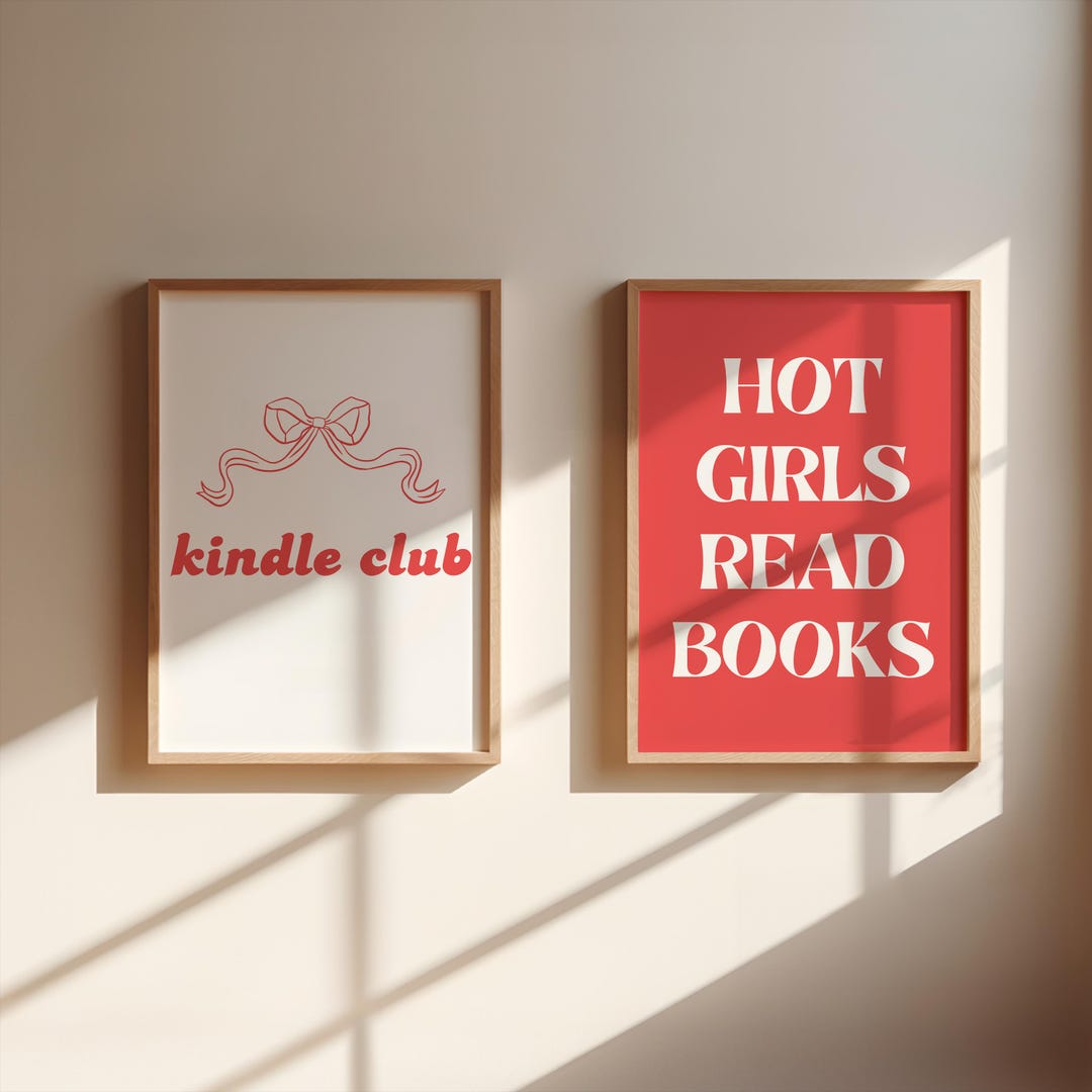 Book Lover Poster Set - Etsy