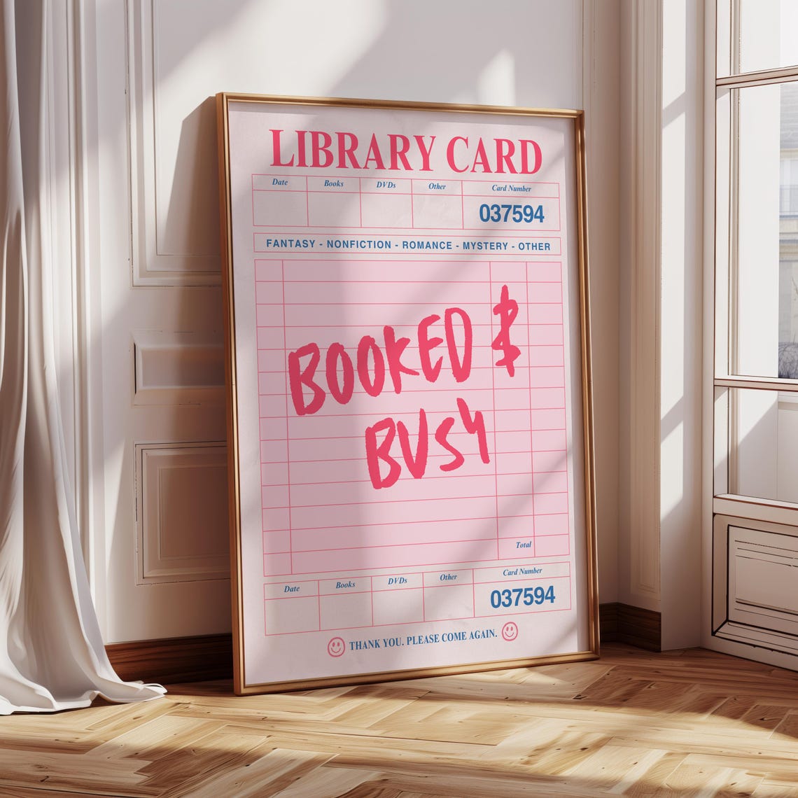 Vintage-inspired Library Card Poster for the Avid Reader - Etsy