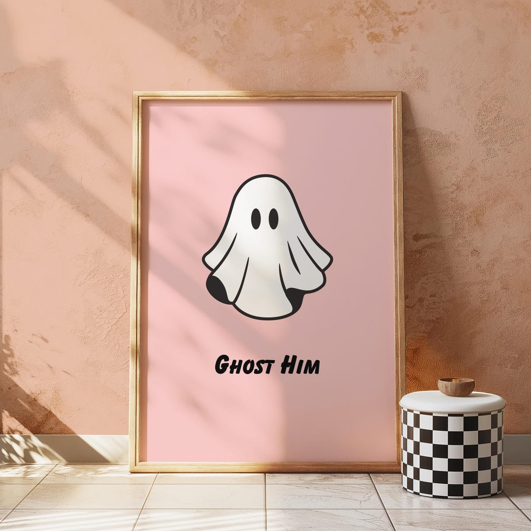 Ghost Him Vintage Style Poster - Etsy