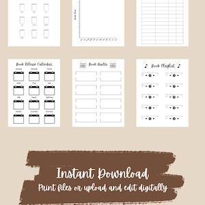 Reading Journal Pages Bundle - Etsy