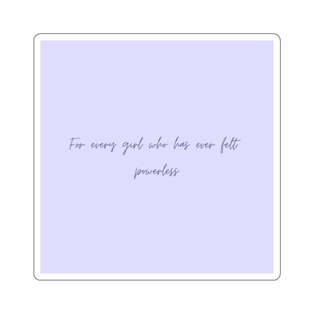 Powerless Dedication Sticker - Etsy