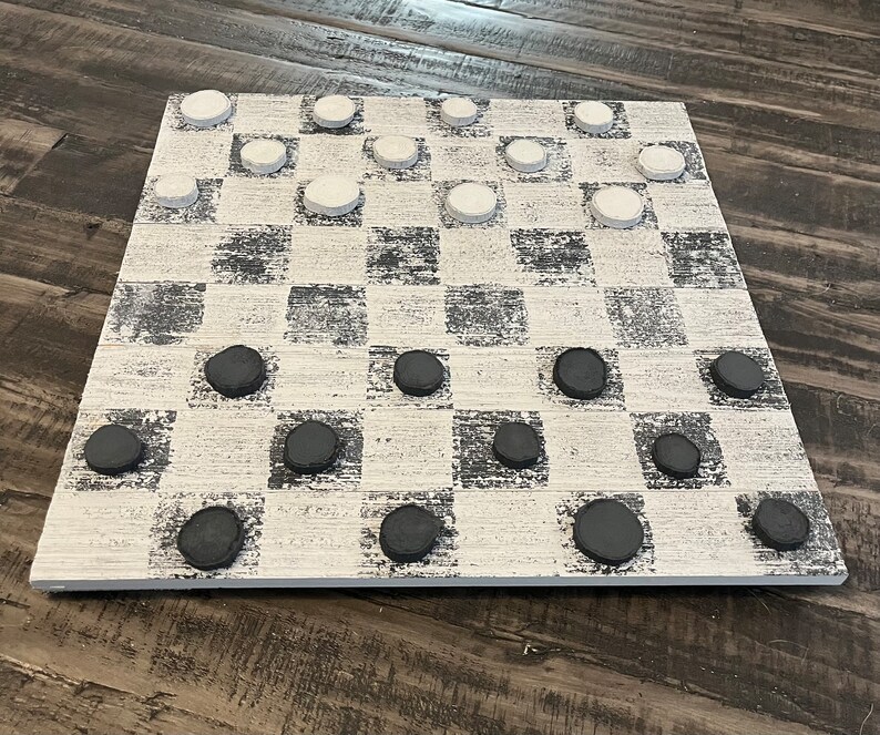 Rustic Farmhouse Checkerboard (black and Gray) 16x16” - Etsy