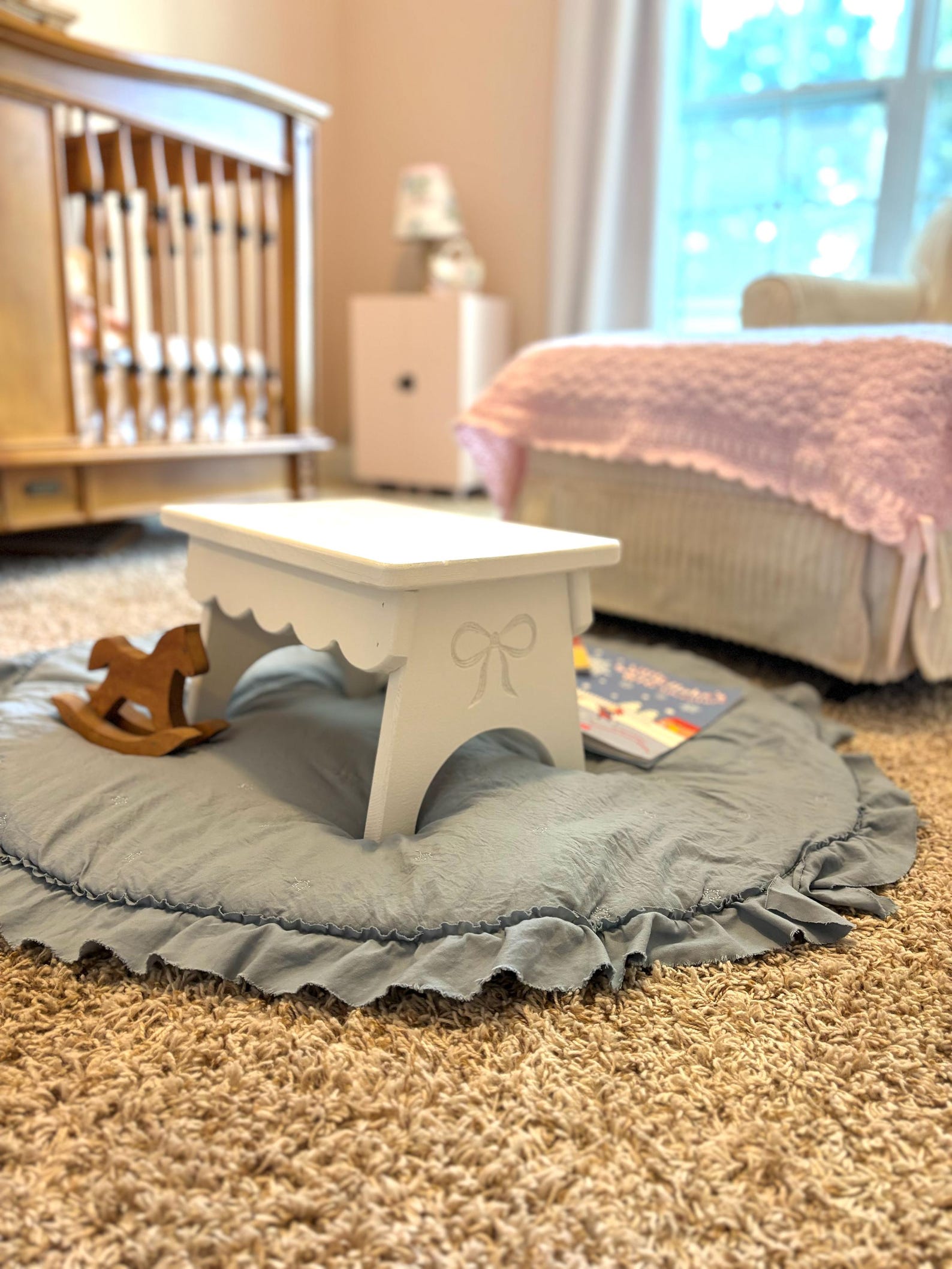 Scalloped Step Stool for Kids, Personalized Childrens Wood Step Stool ...