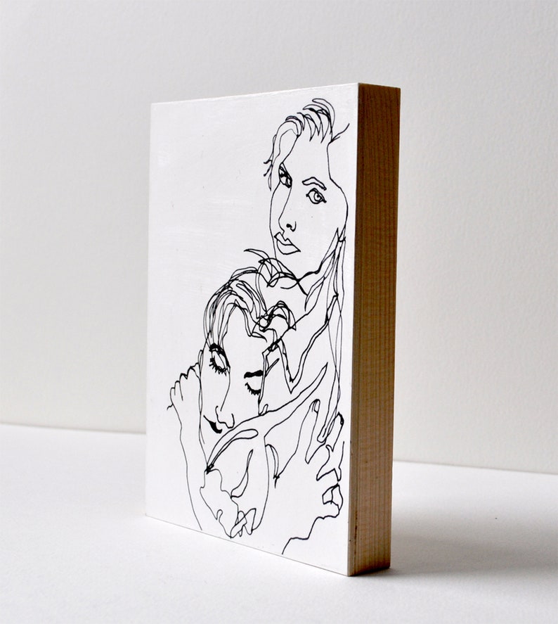 Art Pen and Ink Drawing Love Woman Man Valentine Art PRINT man and ...