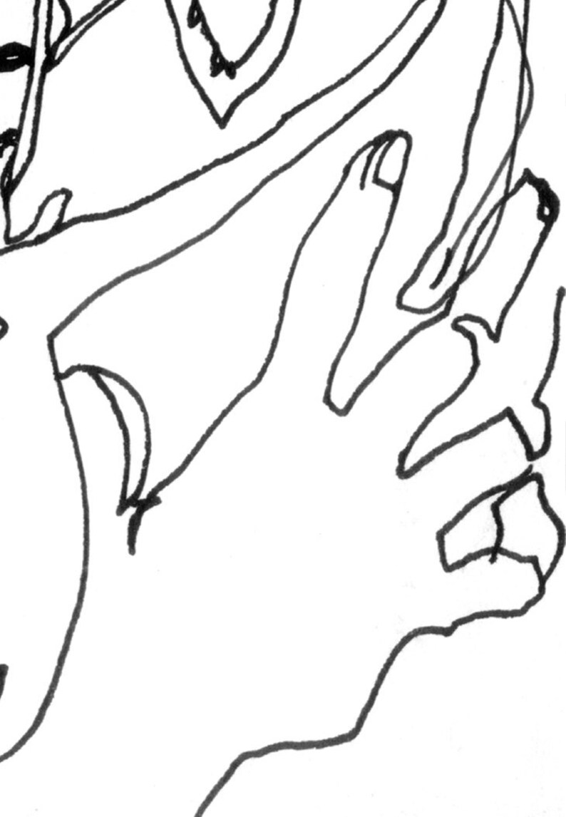 Art Pen and Ink Drawing Love Woman Man Valentine Art PRINT man and ...