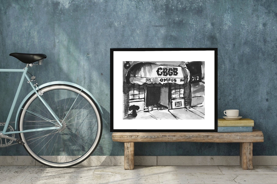 New York City East Village Iconic Punk Music Club Wall Art - CBGB No 1 ...