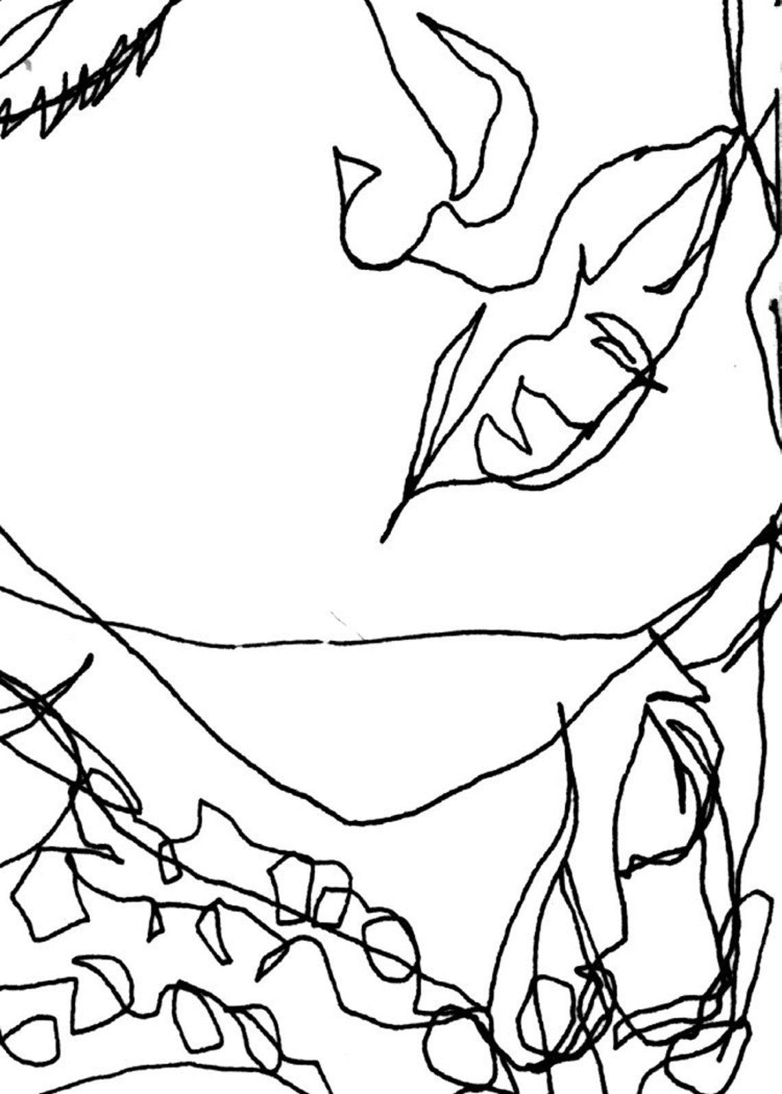 Art Pen and Ink Drawing Woman Sleeping Dreaming PRINT woman No. 22 - Etsy