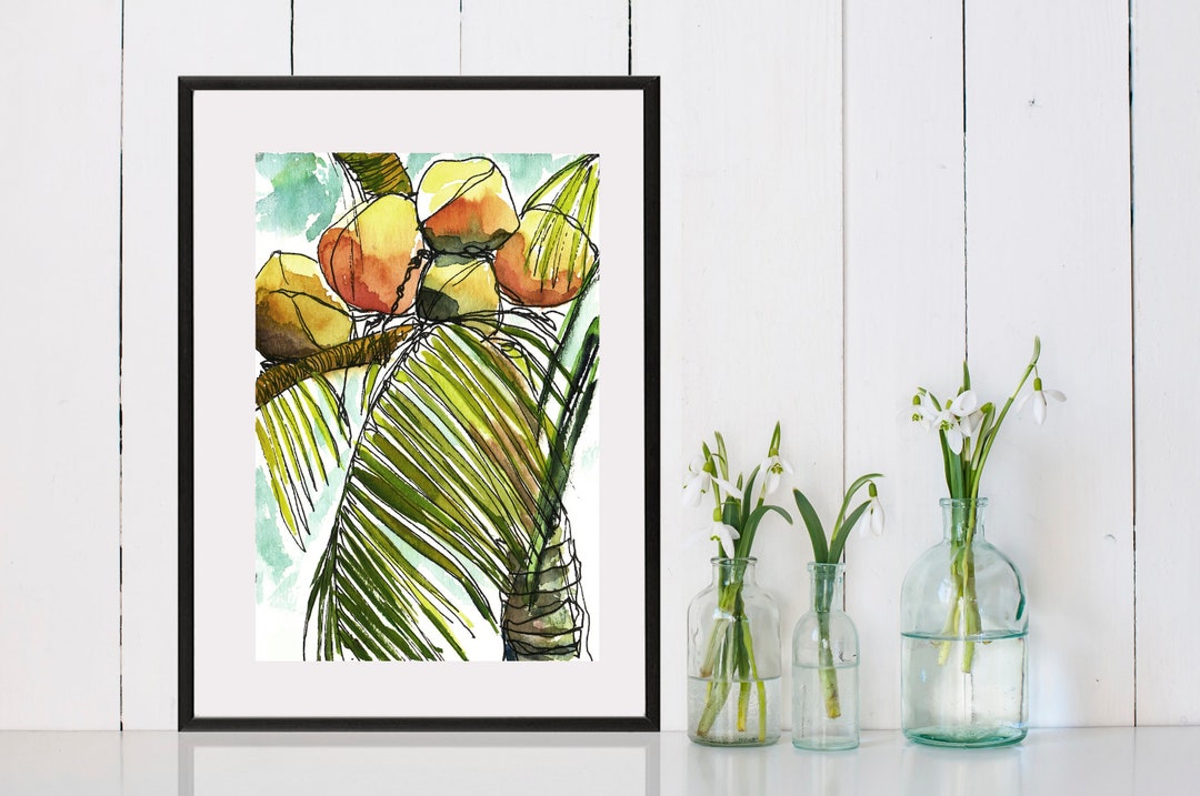Coconuts No. 3 . Giclee Art Print - Etsy